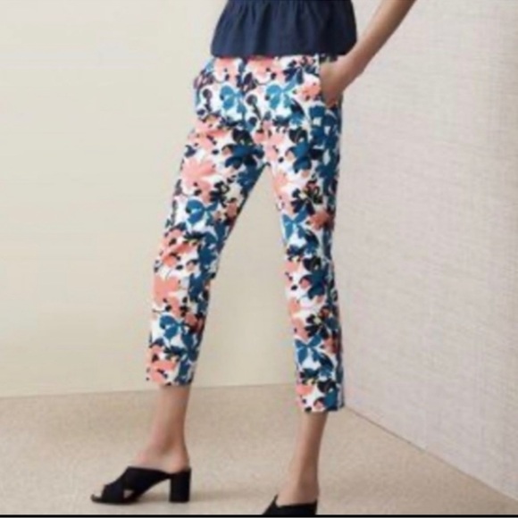 Halogen | Pants & Jumpsuits | Halogen Muted White With Coral Blue ...